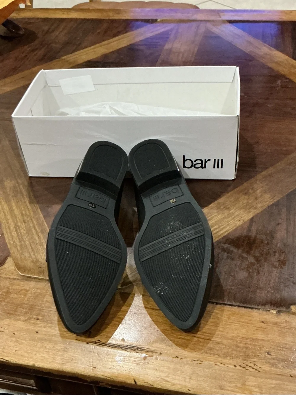 Bar III | Shoes | Bar Iii Black Pointed Leather Loafers | Poshmark